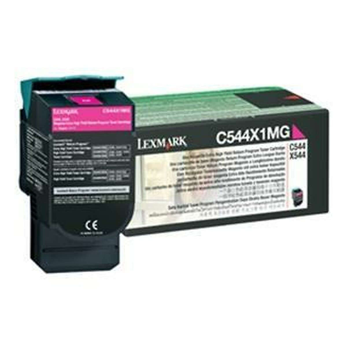 Lexmark C544X1MG C544 C546 X544 X546 X548 Toner Cartridge (Magenta) in Retail Packaging