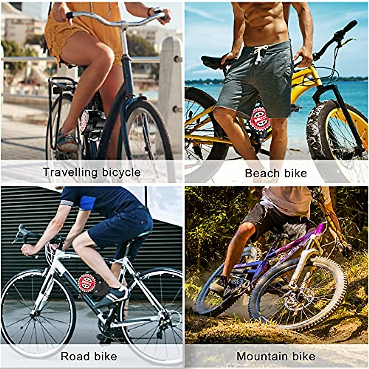 IMAYCC 80cc Bicycle Engine Kit, 2-Stroke Motorized Bicycle Kit Fit for 26-28" Bikes, Bike Motor Kit with Wired Digital Computer (Black)