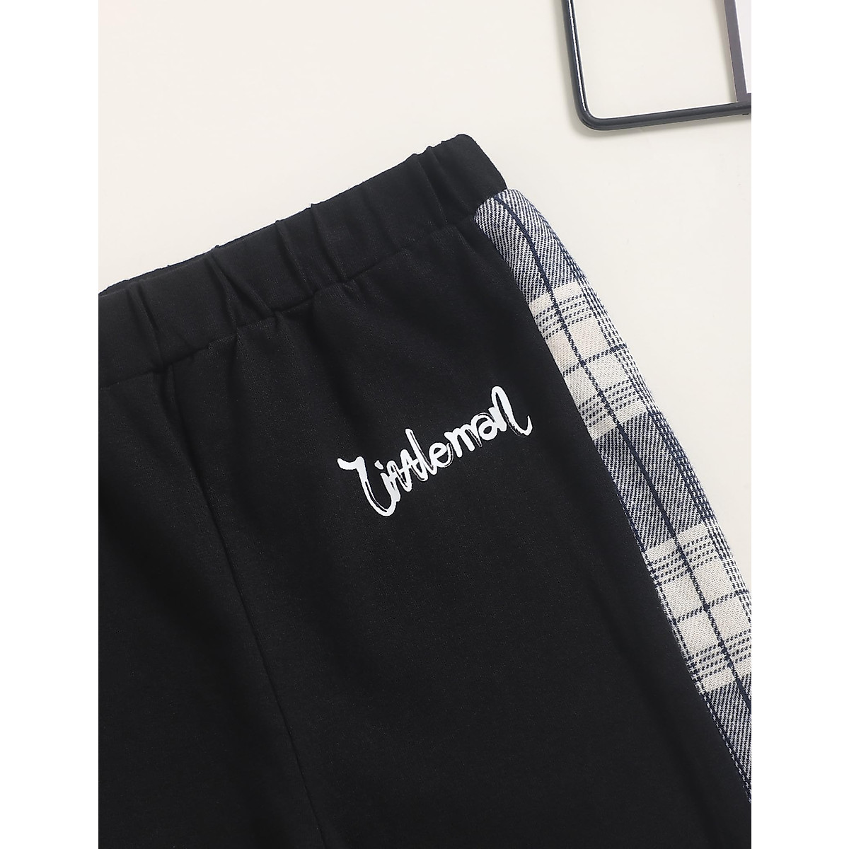 Fuermos Toddler Baby Boys Clothes Flannel Lattice Button Down Hooded Tops +Pants Boys Fall Winter Outfits(5-6T)