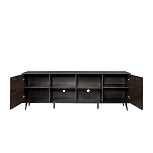 EMKK Stand Mid-Century Wood Modern Entertainment Center Adjustable Storage Cabinet TV Console for Living Room,Bedroom TVTable,78.74×15.75×27.56 inch, Antique Gray