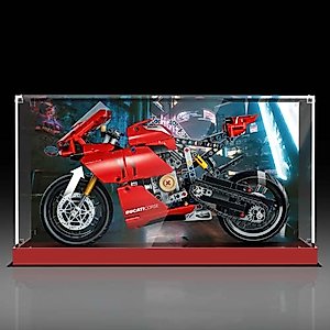 Vaodest Acrylic Display Case for Lego 42107 Ducati Panigale V4 R Set,3MM HD Dustproof Transparent Display Box for Lego 42107 Model(Box Only, Not Lego Building Set)