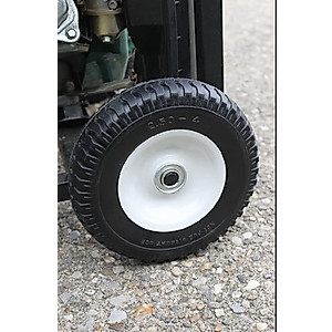 8" Inch Jungle Jim's 2.50-4" Flat Free All Purpose Tires - for Generator, Wagon, Hand Truck, Dolly, Utility Cart Tire on Wheel Assembly