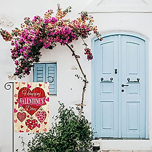 Valentine Day Garden Flag St Patricks Day Garden Flag Easter Garden Flags 3 Pack Outdoor Decorations for Seasonal Home Yard Spring…