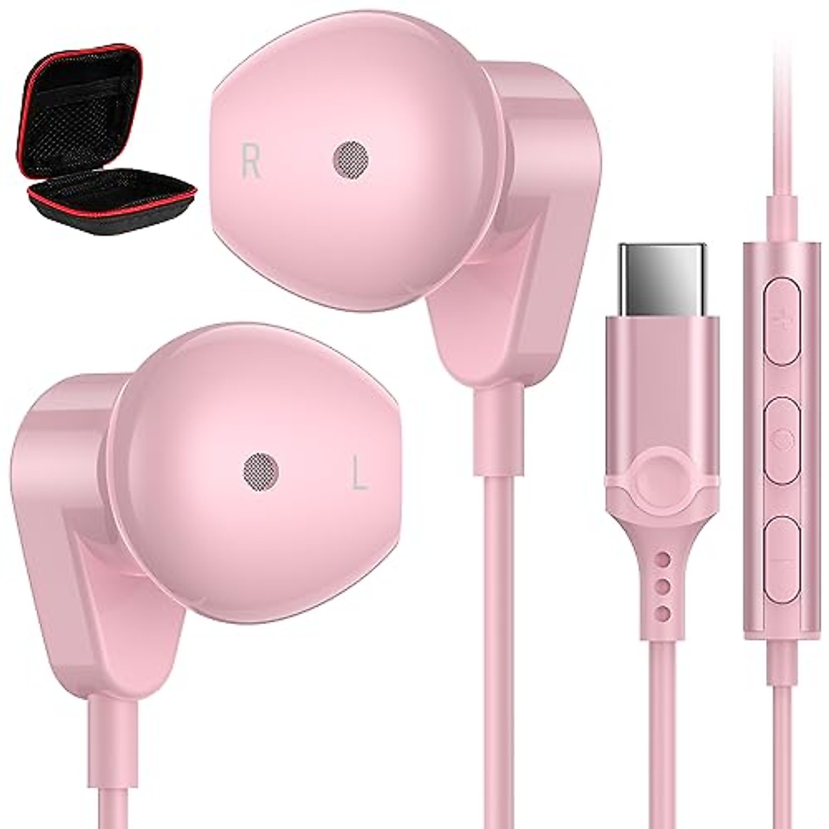 APETOO USB C Headphones for iPad Pro Pixel 7 6 6a 5 4,HiFi Stereo USB Type C Earphones USB C Wired Earbuds with Mic Volume Control for Samsung S23 Ultra S22 S21 FE A54 A53 Z Flip5 Fold5,OnePlus,Huawei