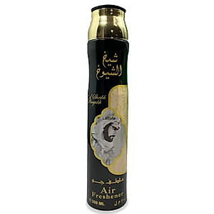 Sheikh Al Shuyukh Luxe Air Freshener - 300 ML (10.1 oz) | Aromatic Essential Oil Spray | Beautify the Home with Notes of Saffron, Roses, Caramel, and Amber | Long-Lasting Room Fragrance | by Lattafa
