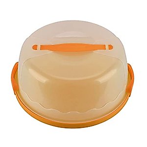 KUYYFDS Portable Cake and Cupcake Carrier/Storage Container,10.4 Diameter, Translucent Dome, for Transporting Cakes, Cupcakes, Pies, or Other Desserts Purple Cake Carriers