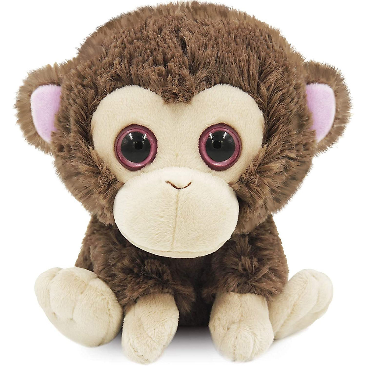 WEIGEDU Small Plush Toys Babies Monkey Stuffed Animals, 5.9 inches, Kaffee Brown Chocolate