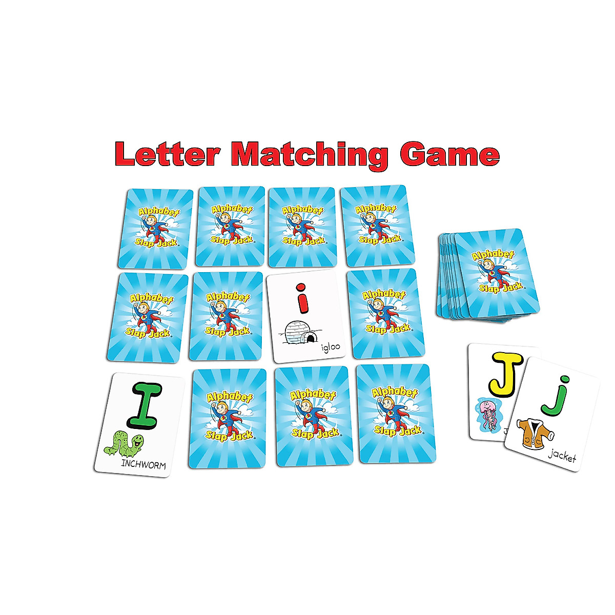 Alphabet Slap Jack® | Play 4 Alphabet Games Including Alphabet Go Fish, Slapjack, ABC Letter Matching or Flash Cards | Learn Upper & Lowercase Letters and Sounds | Build CVC Words | PreK to 1st Grade