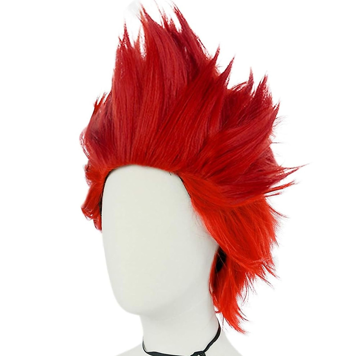 IMEYLE Red Spiky Wig Anger Wig Men Short Wig for Anime Cosplay Red Wig for Men Peluca Roja Short Wavy Wig Synthetic Anime Cosplay Wig for Halloween Costume Party+ Wig Cap