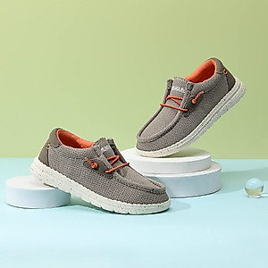 Bruno Marc Boys Slip-On Casual Comfortable Lightweight Loafer Shoes, Khaki - 12 Little Kid (SBLS2213K)