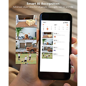 Dzees Wireless Security Camera Outdoor with Magnetic Mount, 4MP Battery Powered Security Cameras Wireless Outdoor for Home Security, AI Motion Detection/2-Way Talk/Color Night Vision/Ip66/Cloud/SD