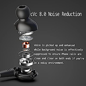 Bluetooth Headphones Wireless Neckband Headset,68 H Playtime,Bluetooth 5.2,Hi-Fi 9D Stereo Sound Earphones,10 mm Drivers,Magnetic Earbuds,Crystal-Clear Calls with CVC 8.0,Sweatproof Lightweight-Black