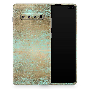 DesignSkinz Gold Scratched Foil v4 Protective Vinyl Decal Wrap Skin Cover Compatible with The Samsung Galaxy S20 (Screen Trim & Back Glass Skin)