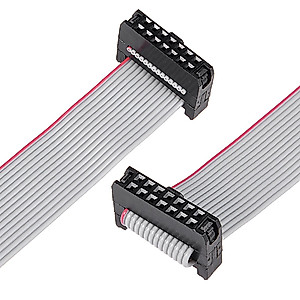 uxcell IDC 14 Pins Connector Flat Ribbon Cable Female Connector Length 30cm 2mm Pitch,5pcs