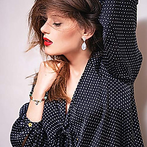 Civilipi 465pcs Stone Beads Set Lava Beads Kits Striped Beads Loose Beads with Charms Accessories Open Jump Ring for Bracelet Necklace Jewelry