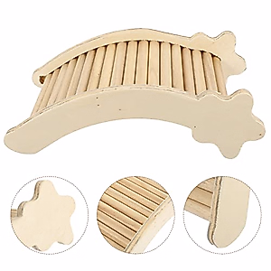 Ipetboom Hamster Climbing Ladder Rat Ladder Toys Hamster Cage Ladders Chinchilla Training Ladder Chinchilla Climbing Toy Hamster Ladder Hamster Toys Reptile Bridge Wood Ladder Toy