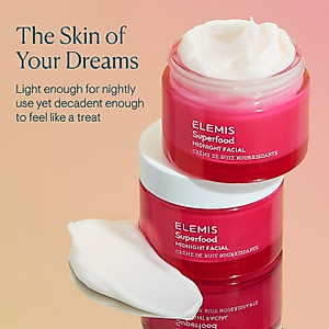 ELEMIS Superfood Midnight Facial, Moisturizer Face Cream, Hydrating Face Moisturizer for Dry Skin, Firming Facial Cream, Camu Camu & Vitamin C Cream