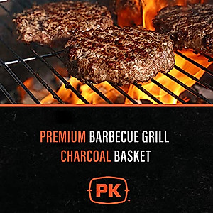 PK Grills Heavy Duty Basket Tray for Barbecue, Fits PK Original and Other Charcoal BBQ Grills, PK99090, Black