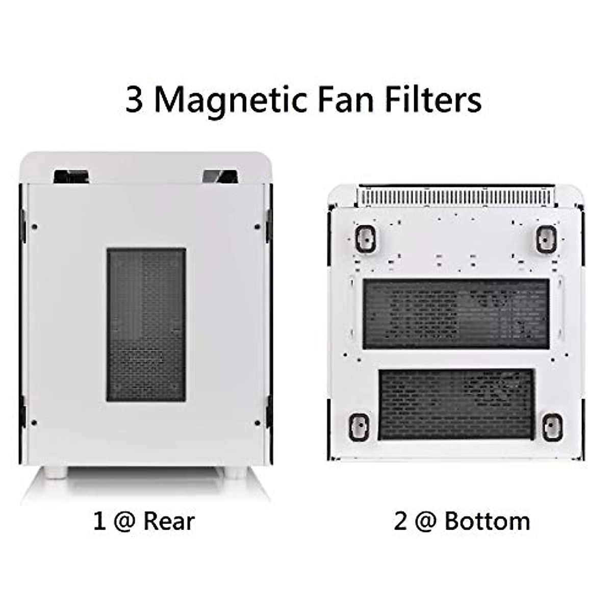 Thermaltake Level 20 HT Snow Edition 4 Tempered Glass Type-C Fully Modular E-ATX Full Tower Computer Chassis with 2 140mm Top Fan Pre-Installed CA-1P6-00F6WN-00