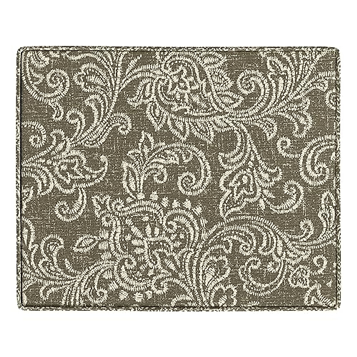 HomePop Home Decor |K7646-A880| Upholstered Modern Rectangular Storage Ottoman | Hinged Lid Ottoman with Storage for Living Room & Bedroom, Brown Jacobean Print