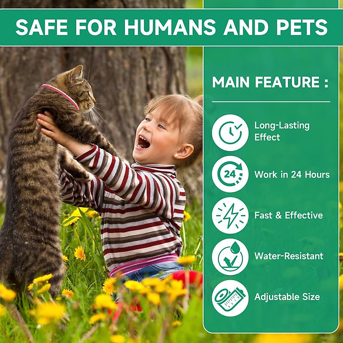 Woyamay 4 Pack Flea Collar for Cats, 32 Months Flea and Tick Prevention for Cats Collar, Flea and Tick Collars for Cats, Waterproof Cat Flea Collar, Adjustable Cat Flea and Tick Collar, Red & White