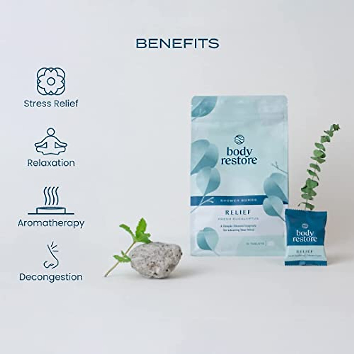Body Restore Shower Steamers Aromatherapy 15 Packs - Gifts for Mom, Gifts for Women and Men, Shower Bath Bombs, Eucalyptus Menthol Essential Oil, Stress Relief and Relaxation