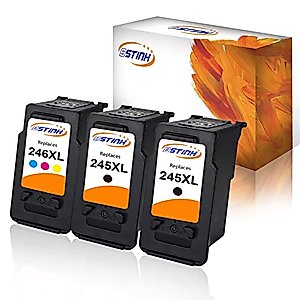 BSTINK 245 246 PG-245XL CL-246XL Ink Cartridge Replacement Compatible with Canon PIXMA MX490 MX492 MG2520 MG2522 MG2920 MG2922 MG2924 MG2420 IP2820 Printer