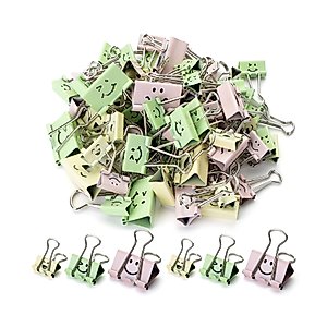 Mr. Pen- Cute Binder Clips, 80Pcs, Assorted Colors and Sizes, Binder Clips Assorted Sizes, Binder Clips Medium, Small Binder Clips, Clips Office Supplies, Cute Paper Clips