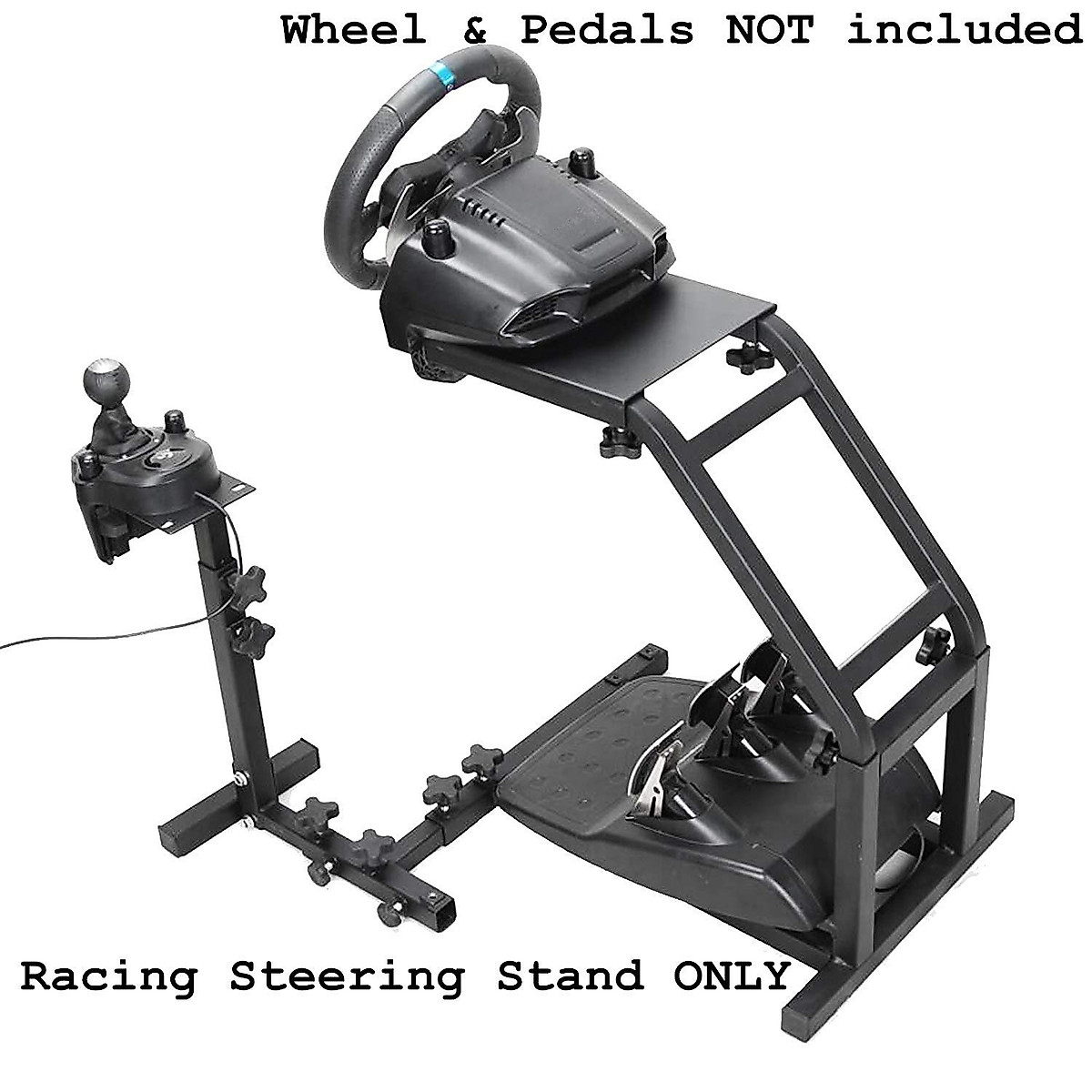 VEVOR Racing Simulator Cockpit Height Adjustable Racing Wheel Stand with fit for Logitech G25, G27, G29, G920 Racing Wheel and Pedals Not Included