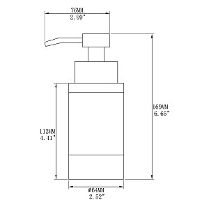 Delle Rosa Soap Dispenser, Foaming Soap Dispenser, Clear Bottle for Bathroom Vanities or Kitchen, Stainless Steel Pump Head, Countertops Soap Dispenser Brushed Nickel, 250ml/8oz