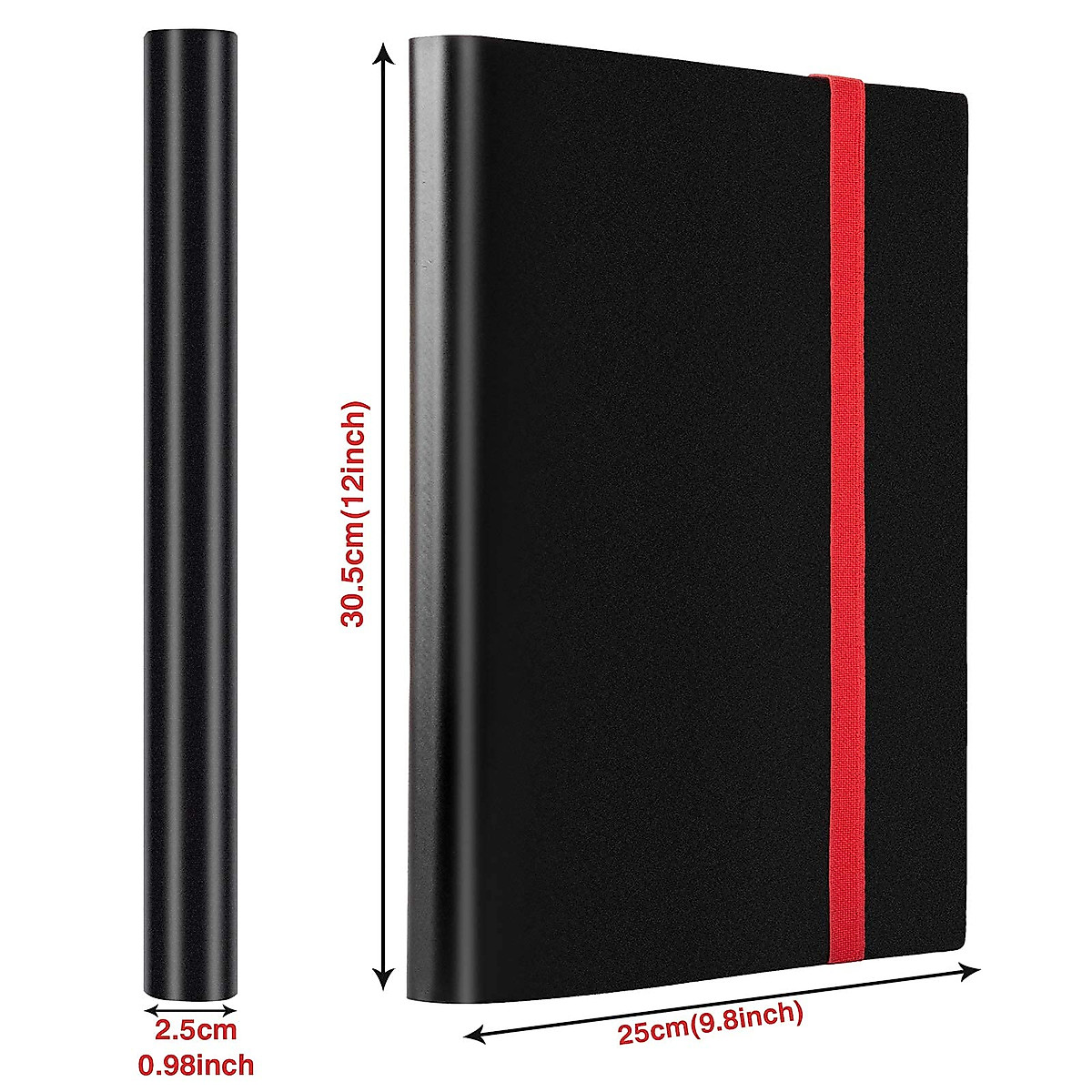 GEAoffice Card Binder, 9 Pockets Trading Card Album Folder, 360 Side Loading Pocket Binder for Sports&Game Cards, MTG and Other TCG, ATCs, Black