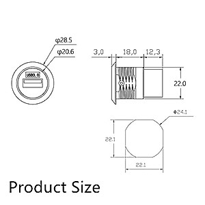 PENGLIN 2Pack USB 3.0 Panel Mount Coupler, USB Pass Through Connector, Female to Female Bulkhead Extension Adapter with Water/ Dustcap