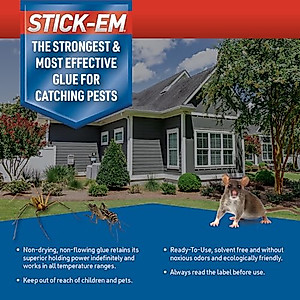 JT Eaton 154 Stick-Em Mini Mighty Glue Boards - Heavy Duty, No-Mess, Child & Pet Safe, 2-Pack