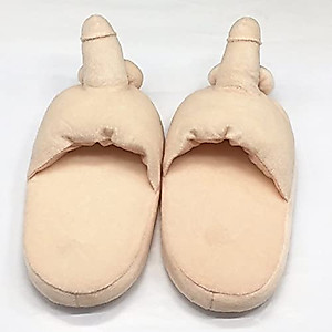 Creaion Unisex Funny Slippers Novelty Gag Young Adult Gifts Cute Plush Home Anti Slip Flat Shoes Winter Furry Slippers for Women Men