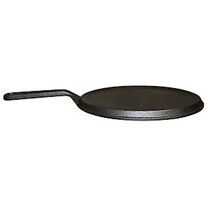IMUSA USA Preseasoned Cast Iron Comal 9.5-Inch, Black