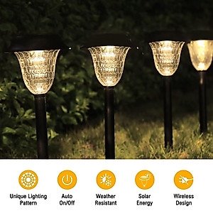 oditton Solar Spotlight, Solar Light, Solar Landscape Lights, Solar Pathway Lights, Waterproof IP66, 3 Lighting Modes Super Bright LED, Outdoor for Garden, Patio, Walkway, Backyard, 1 Pack