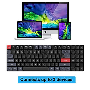 Keychron K13 Pro Ultra-Slim Wireless QMK/VIA Custom Mechanical Keyboard, Programmable Macro 80% Layout White Backlit Low Profile Gateron Brown Switch Bluetooth/USB Wired for Mac Windows Linux