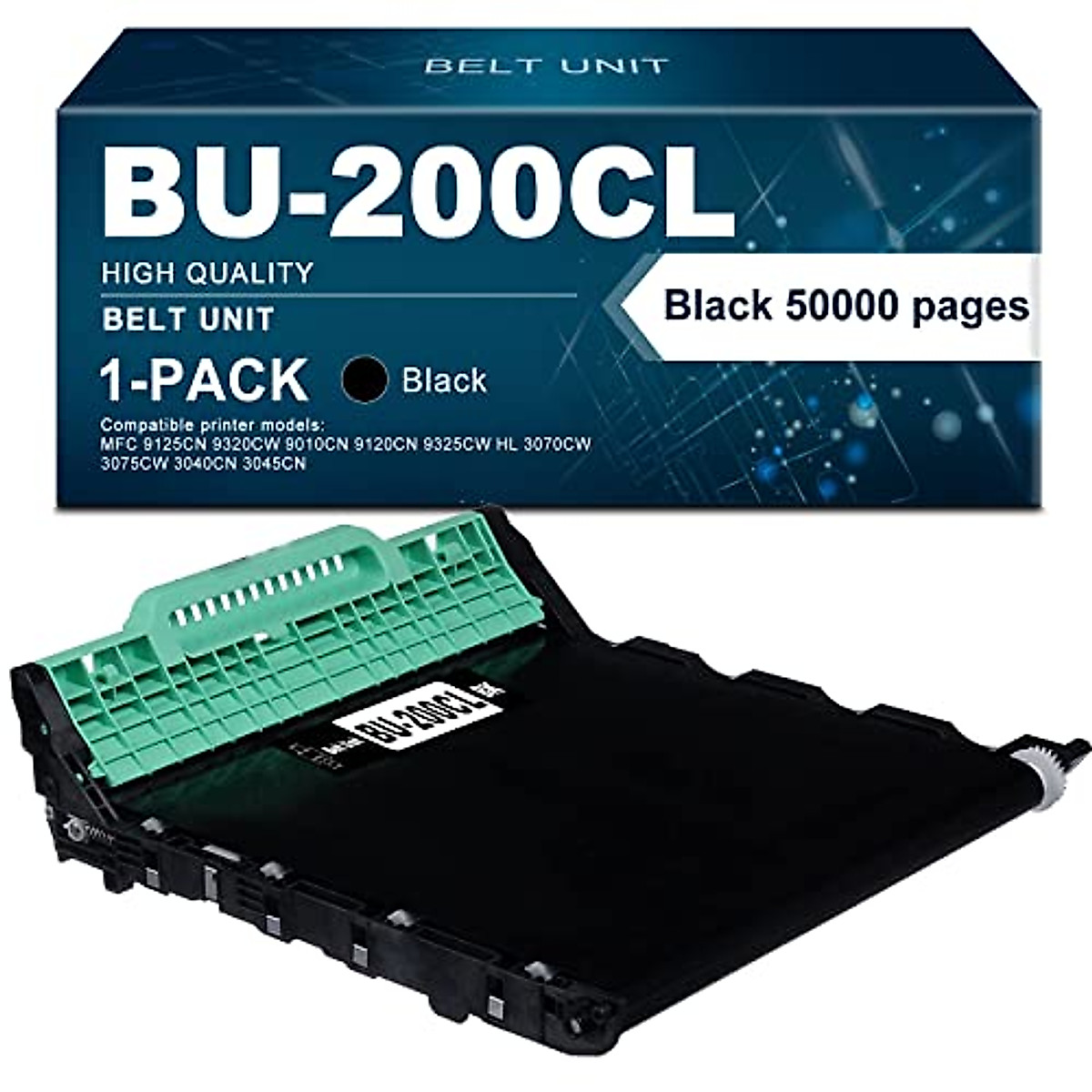HINK 1-Pack Black BU-200CL Belt Unit Compatible Replacement for Brother MFC 9125CN 9320CW 9010CN 9120CN 9325CW HL 3070CW 3075CW 3040CN 3045CN Printer,Sold by HeliumInk.