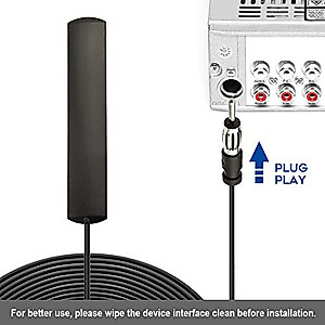 Bingfu Car Antenna Car Stereo FM AM Radio Antenna Car Adhesive Mount Hidden Patch Antenna for Vehicle Truck SUV Car Stereo in Dash Head Unit CD Media Receiver Player Audio HD Radio Tuner Amplifier