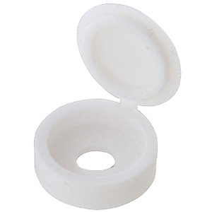 The Hillman Group 59045 Hinge Screw Cover Number 8/Number 10, White , 15-Pack
