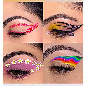 BestLand 2 in 1 Matte Glitter Liquid Eyeliner Set Rainbow Colorful Neon Eyeliner Pencil Pigmented Waterproof Smudgeproof Long Lasting Korean Eye Glitter Christmas Makeup Gift Kit for Women (2 in 1 Set A)