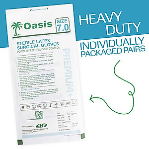 Generic Powder Free Latex Surgical Gloves, Size 7, 50 Pair/Box