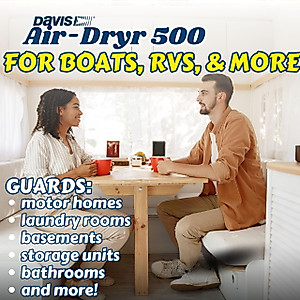 Davis Instruments Air-Dryr 500 Dehumidifier Bundle (2 Pack) Quiet Boat Dehumidifier for Moisture Problems and Wet Air Solution - Portable Dehumidifier for RVs, Campers, Boats, Home, Office and More!