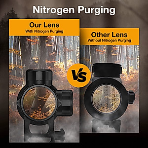 CVLIFE 4x32 Compact Rifle Scope Crosshair Optics Hunting Gun Scope with 20mm Free Mounts