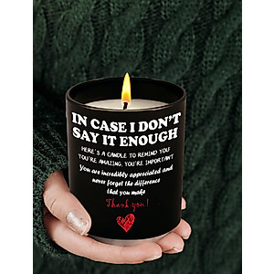 Thank You Candle, Coworker Gifts, Boss Gifts for Women,Vanilla Natural Soy Wax Candle, Thank You Gifts for Women, Appreciation Gifts for Coworkers