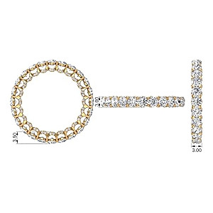 Certified Moissanite Full Eternity Ring for Women (D-Vs1 Quality) - Moissanite Diamond Wedding Band Ring - With Jewelry Box, 14K Yellow Gold, Size:US 7.50