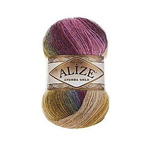 9 skn (9 Balls) Alize Angora Gold Batik, Wool Yarn, Acrylic Yarn, Knitting Yarn, Crochet Yarn, Wool Yarn, Sweater Yarn, Turkish Yarn