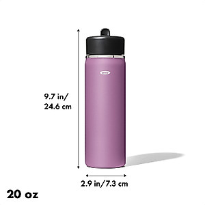 OXO Strive 20oz Wide Mouth Water Bottle with Straw Lid - Amethyst