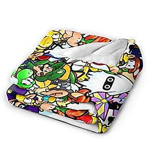 Taodfng Su-per Ma-Rio Blanket Flannel Summer Air Conditioner Super Soft Plush Fleece Throw Blanket Home Bed Sofa All Season 80"" x60