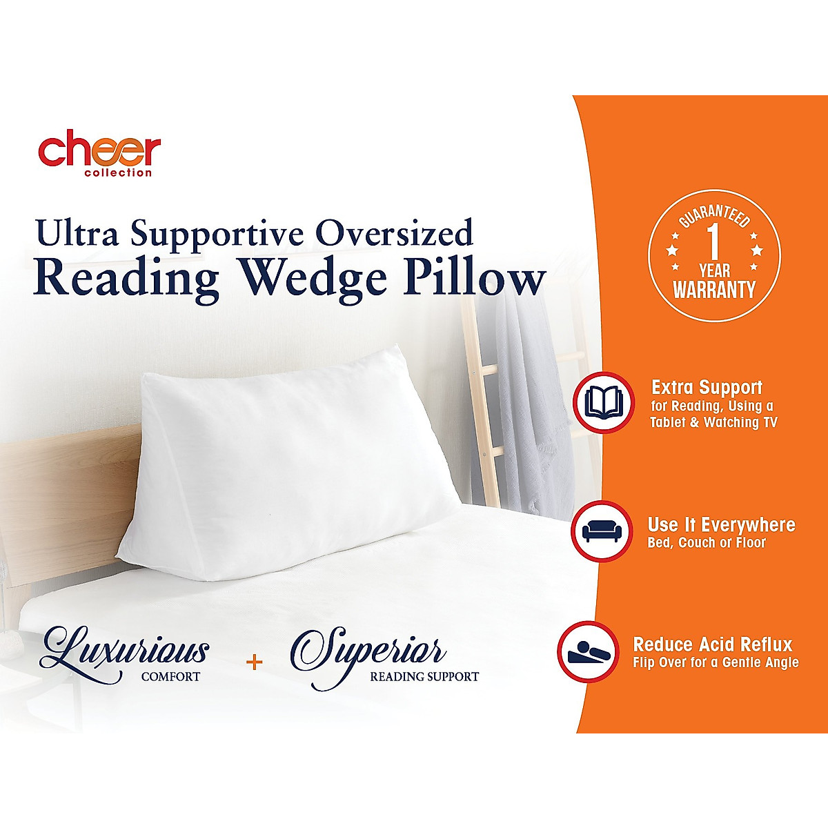 Cheer Collection Wedge Pillow Case